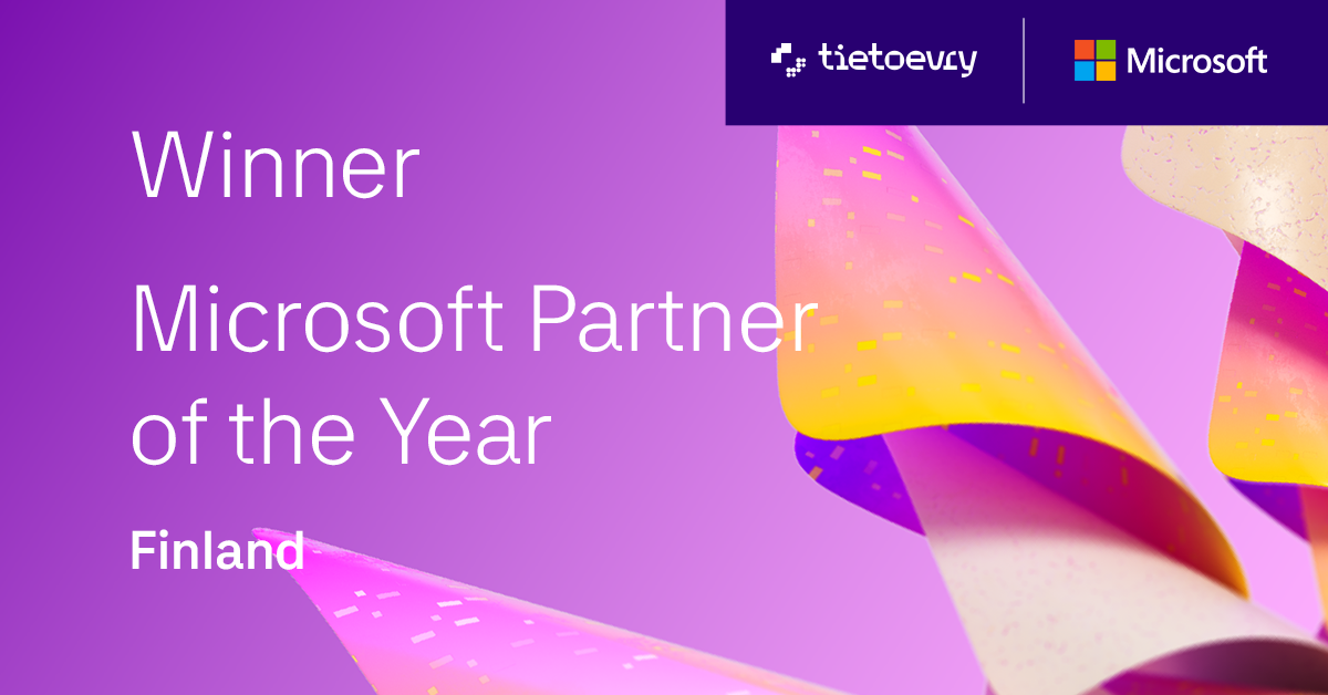 Tietoevry recognized as Microsoft Finland Partner of the Year
